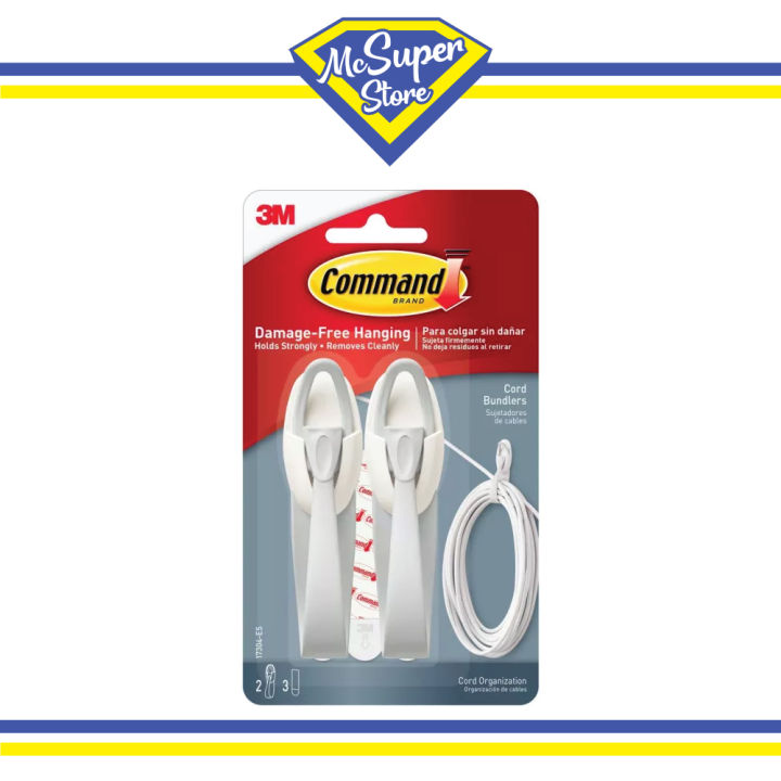 3M Command 17304ANZ Cord Bundler Wire Organize Cable Line Organizer ...