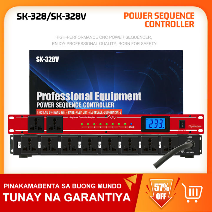 NEW BAXS Power Sequencer Controller SK-328V 10/8 Outlet Rack Mount ...