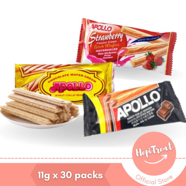Apollo Biscuit Wafer Stick Coklat Chocolate / Coklat Berkrim Chocolate ...