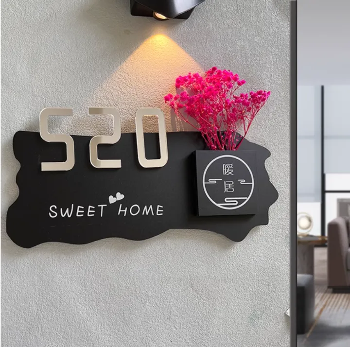 Acrylic House Number Plate Customization Residential House Number Plate ...