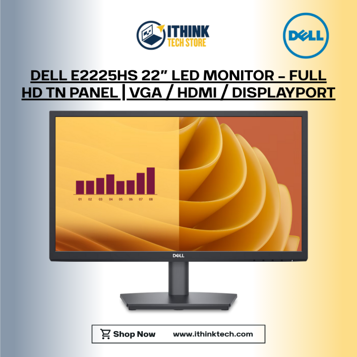DELL E2225HS 22” LED MONITOR – FULL HD TN PANEL | VGA / HDMI ...