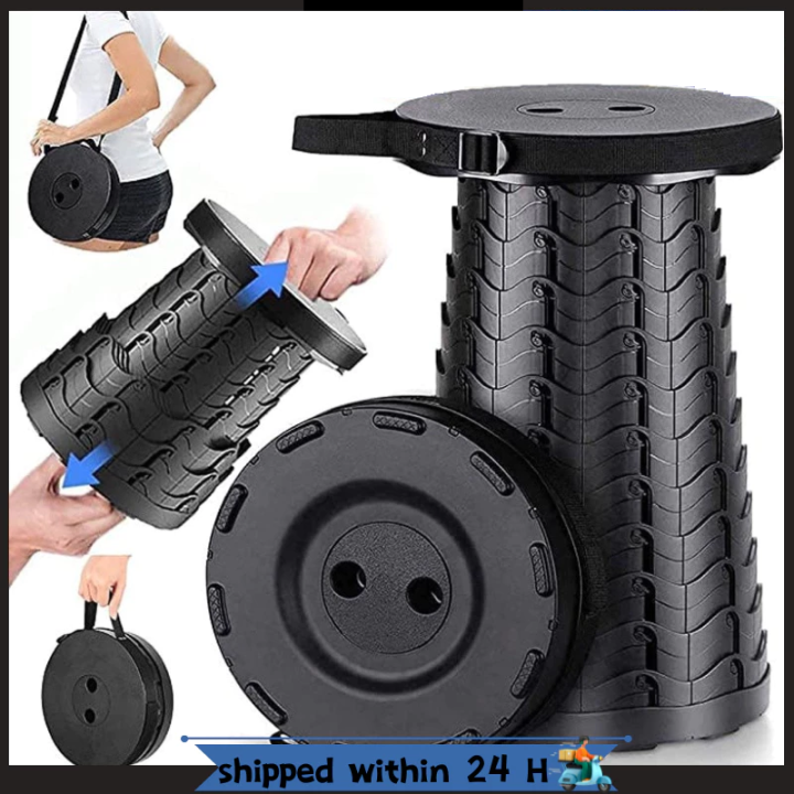Telescopic Stool foldable portable chair Free height adjustment Stool ...