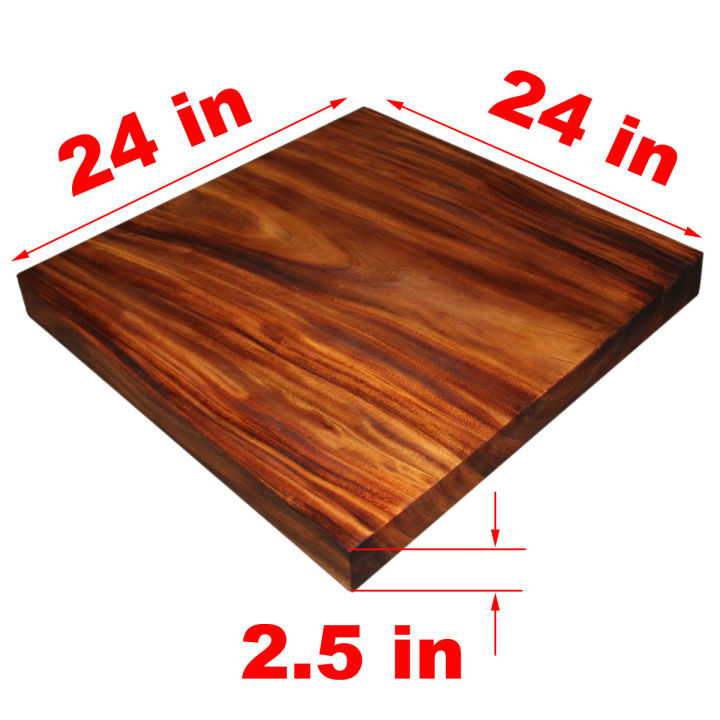 SANDERWOOD Food Safe Wooden Chopping Board Kneading Board 2.5x24x24 ...