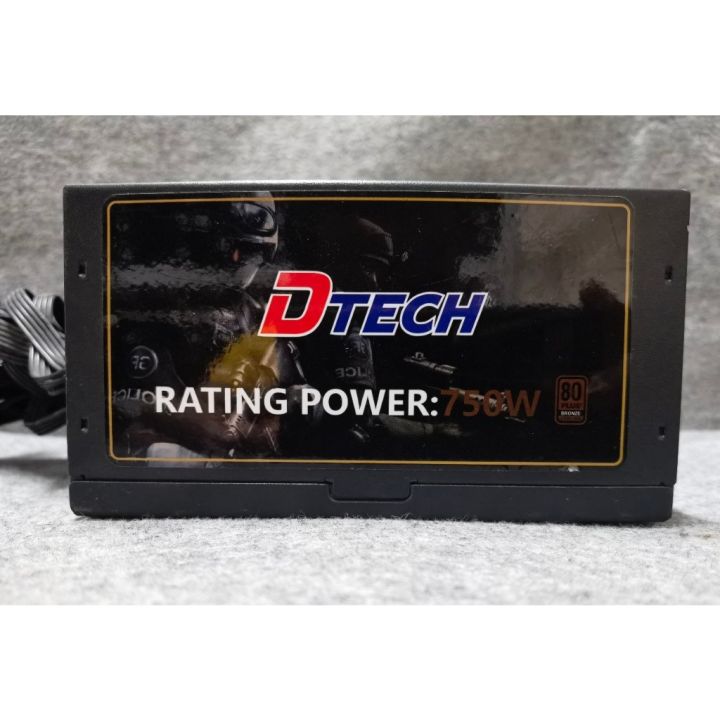 POWER PSU DTECH PW071A 750W +80 PLUS BRONZE พาวเวอร์ สินค้ามือสอง ใช้ ...