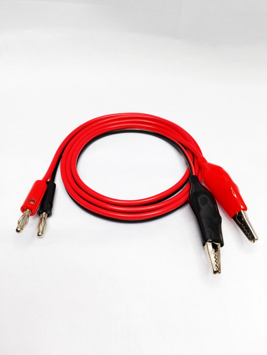 BANANA PLUG to ALLIGATOR CLIP 45mm, 14-AWG CABLE, BEST FOR MULTI-METER ...
