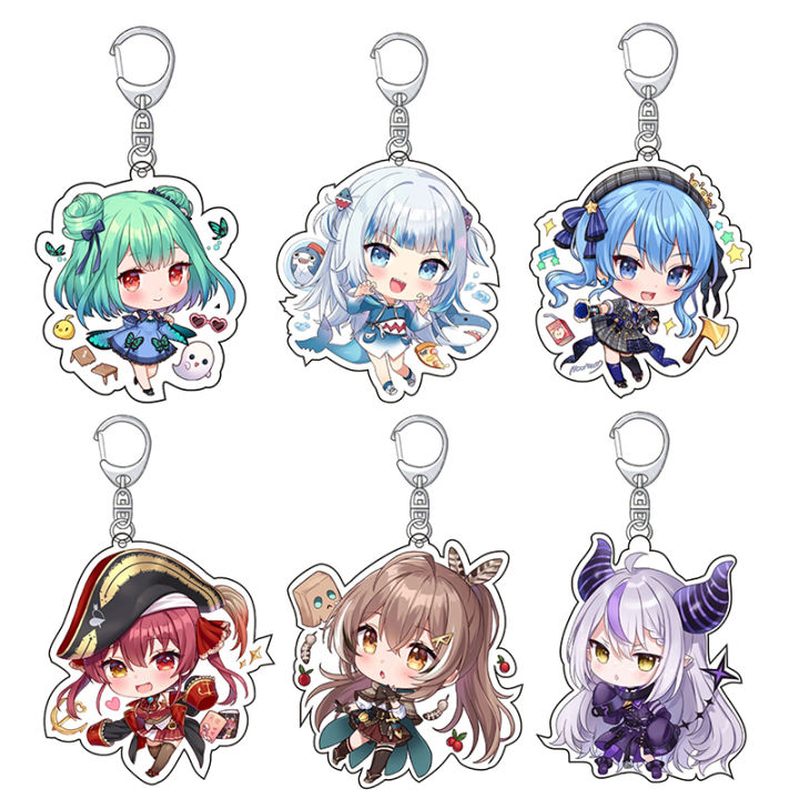 Hololive Vtuber Anime Figures Cosplay Acrylic Keychain La+ Darknesss ...