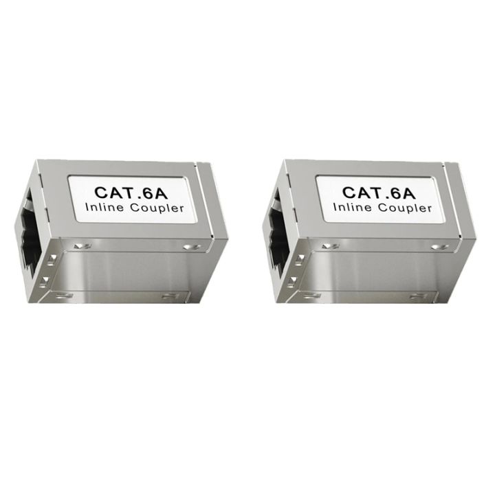 【Latest model】2X RJ45 Female to Female CAT6A Shielded Coupler Inline ...