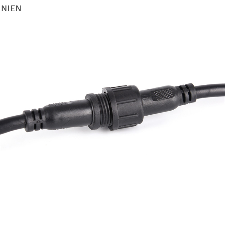 NIEN IP65 Waterproof 3Pin AC Cable 18AWG Wire LED Cable Connectors Plug ...