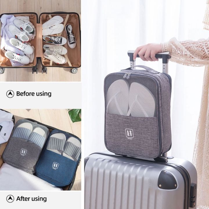 【COD】 Upgraded Travel Shoe Organizer Shoe Bag Storage Bag For 3 Pairs ...