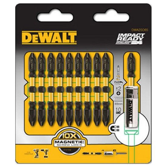 Dewalt DWA2SD65 PH2 Double Ended Torsion Bit With Magnetic Sleeve 13mm ...