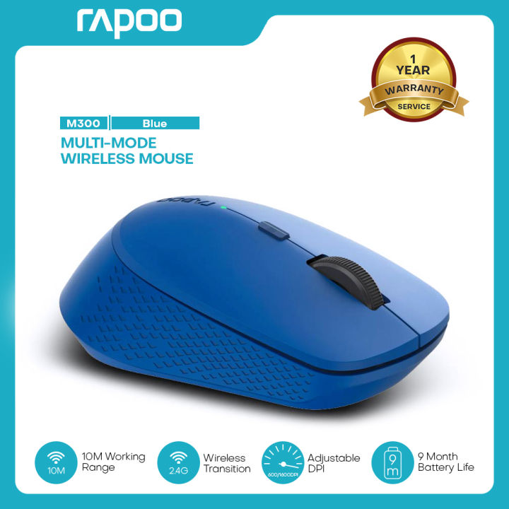 Rapoo M300/M300G 2.4G Wireless Bluetooth 3.0 Bluetooth 4.0 10m Working Range DPI 1600 Silent ...