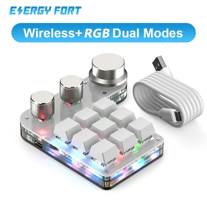 USB Custom Keyboard Volume Button Knob Programming Macro Gaming Photoshop Hotswap Keypad ...