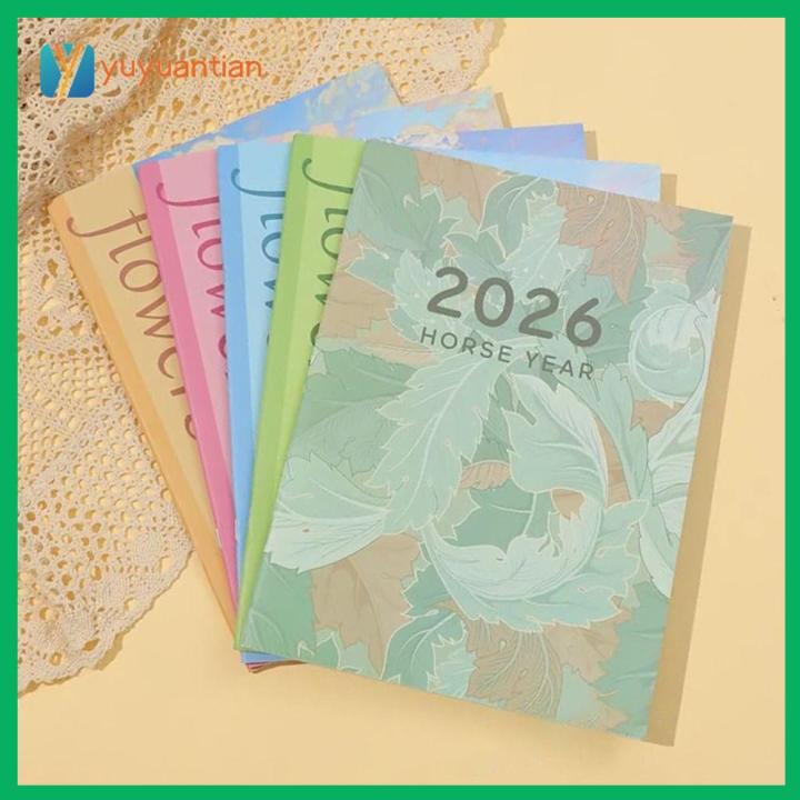 YUYUANTIAN 24 Sheets 2026 Schedules Notebook A4 A5 Work Efficiency ...