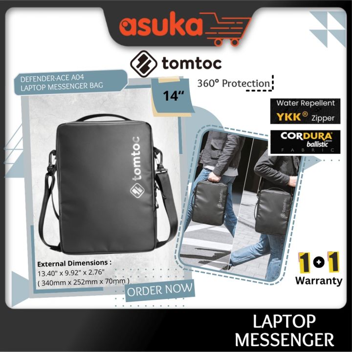 Tomtoc Defender-Ace A04 Laptop Messenger Bag 14 Inch / Laptop Shoulder ...