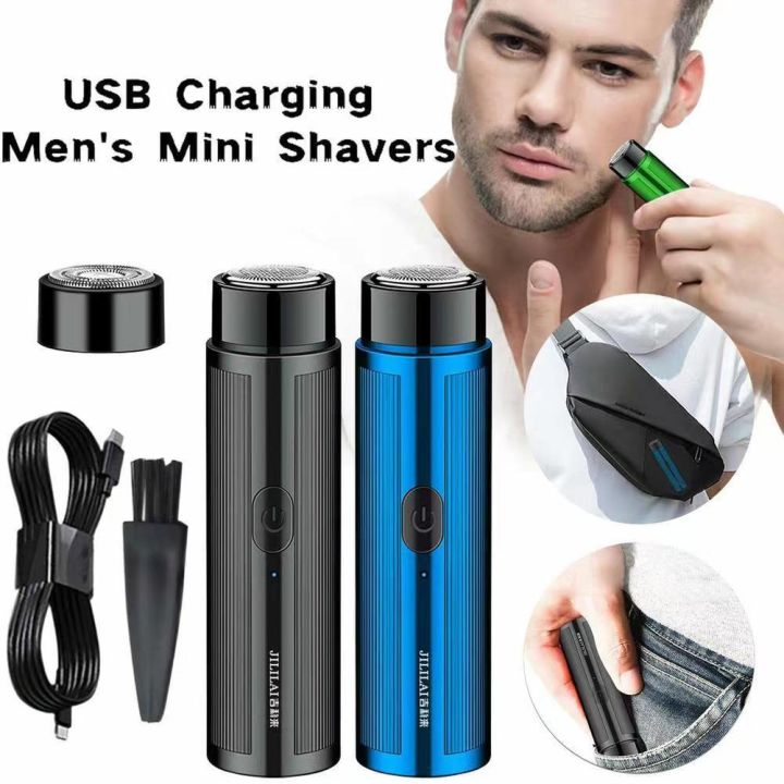 Portable Mini Electric Shaver Washable Beard Trimmer Men Shaver Razor ...