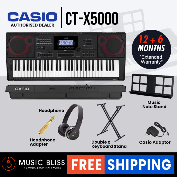 Casio CT-X5000 61-Keys Portable Keyboard with FREE Keyboard Stand and ...