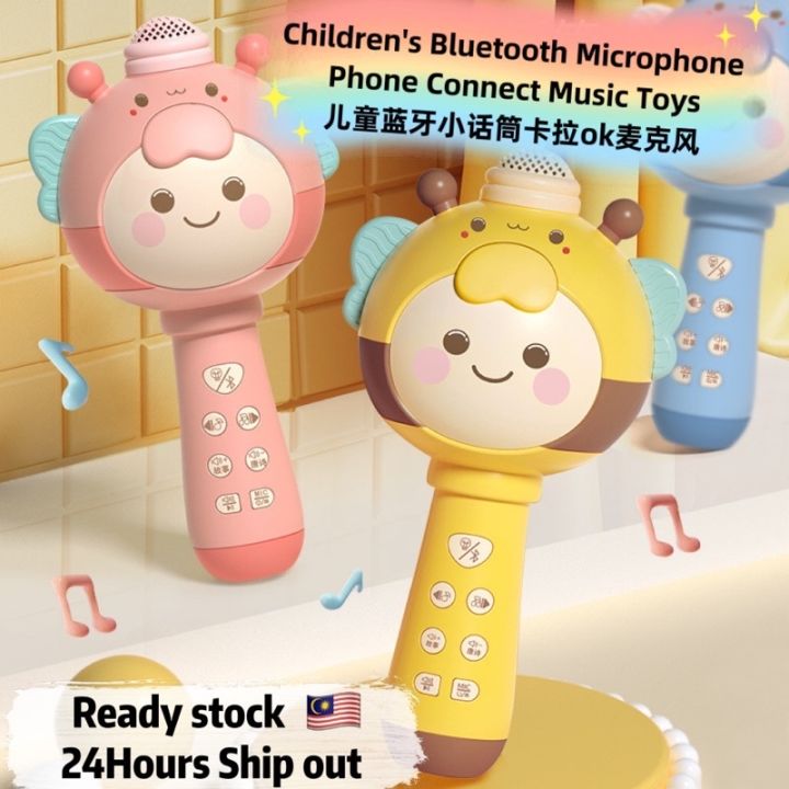 READY STOCK Children's Cute Bee Bluetooth Microphone Phone Connect ...