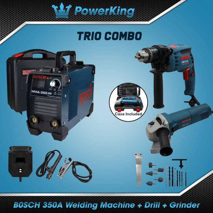 [ TRIO SET ] Powerful MMA-350 Welding Machine + 2in1 Powerful Drill and ...