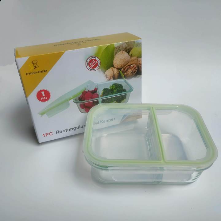 1L Airtight Glass Food Container – Stackable Bento Box with Leak-Proof ...