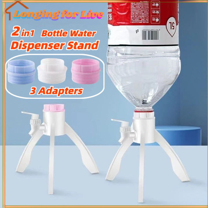 2in1 Water Bottle Dispenser Stand with Valve Non Slip Plastic Outlet ...