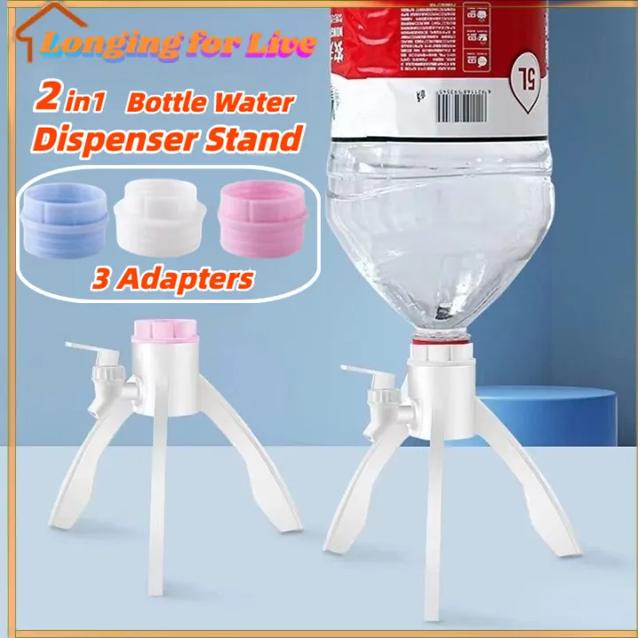 2in1 Water Bottle Dispenser Stand with Valve Non Slip Plastic Outlet ...