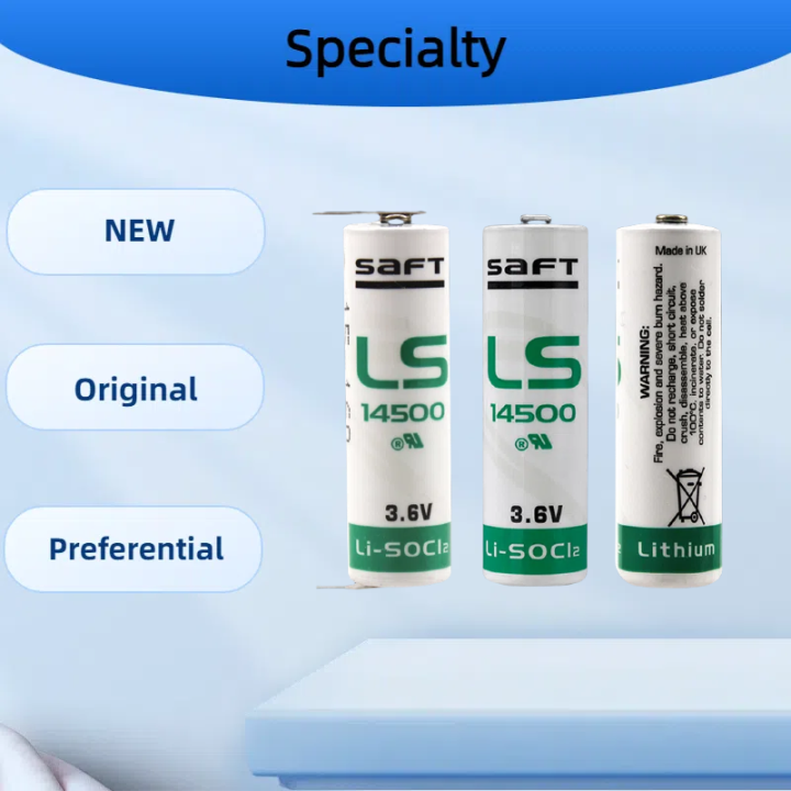 Original genuine French LS14500 battery 3.6V with plug-in connector PLC ...