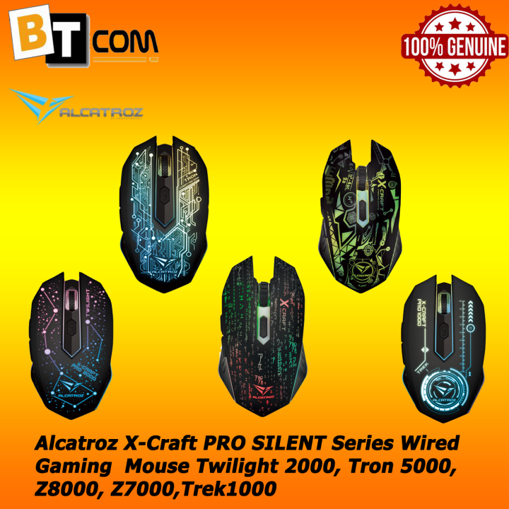 Alcatroz X-Craft PRO SILENT Series Wired Gaming Mouse TRON 5000 ...