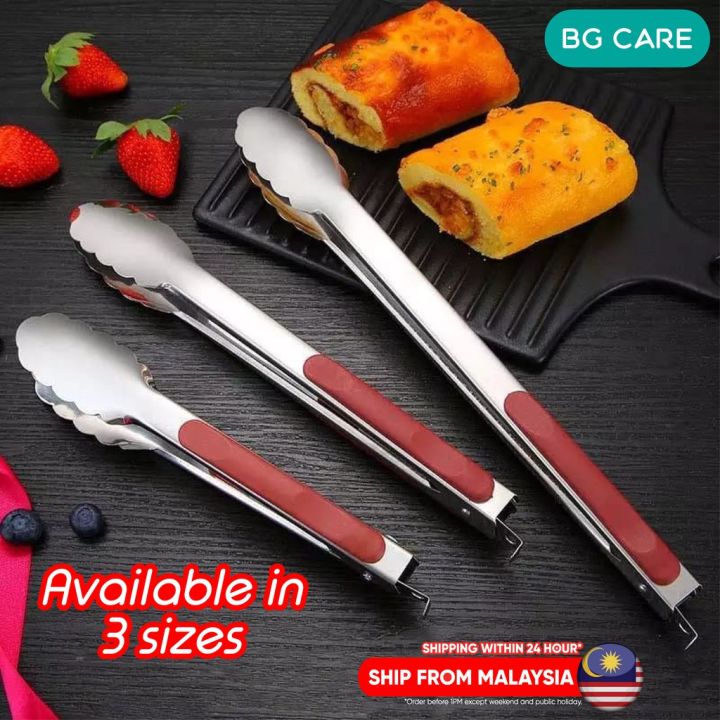 Barbeque Kitchen Tongs Stainless Steel BBQ Clip Tong Heat Resistant ...