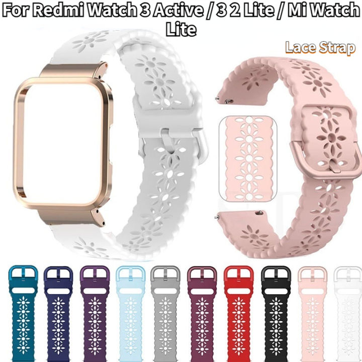 Sun Pattern Design Strap with Metal Frame for Redmi Watch 3 Active ...