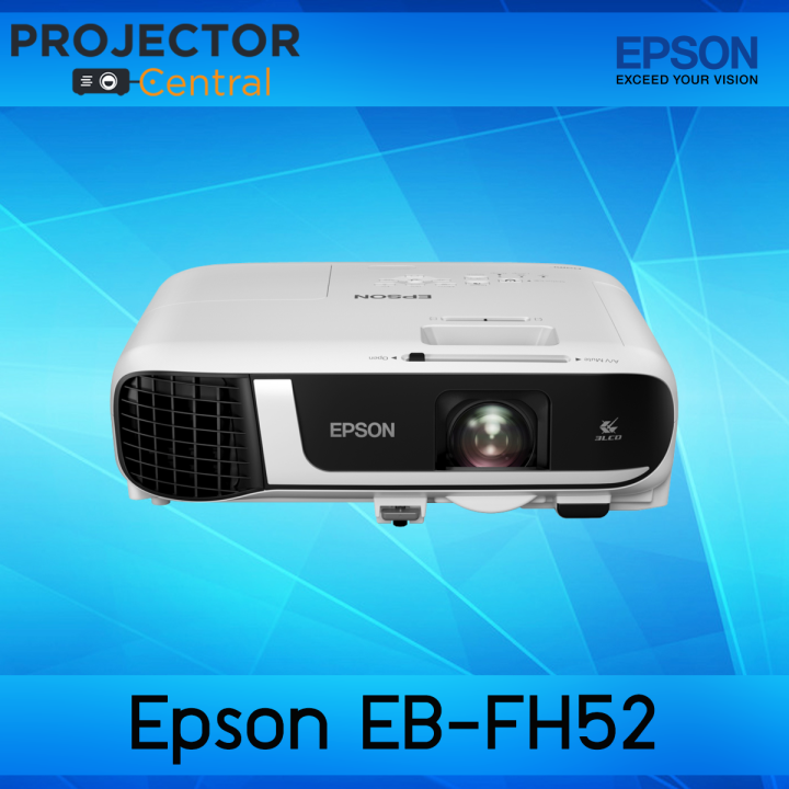 Epson EB-FH52 LCD Projector 2020 Model ความสว่าง 4,000 Ansi Lumens ความละเอียด Full HD 3LCD รับ ...