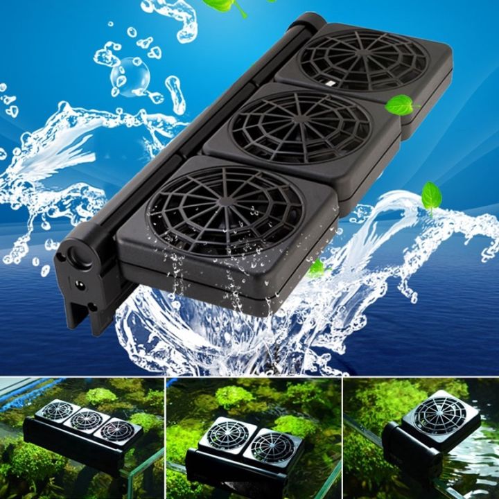 110-240V Powerful Slient Aquarium Cooler Fan Chiler Fish Tank Fan Water ...