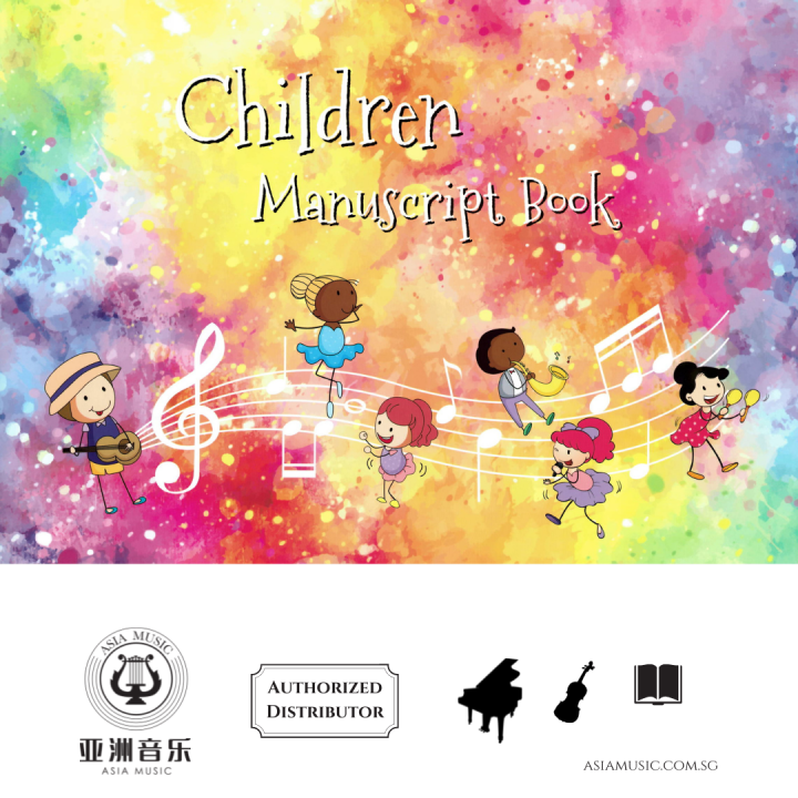 AUTHORIZED DISTRIBUTOR - CHILDREN MANUSCRIPT BOOK - 32 PAGES OF STAVES ...