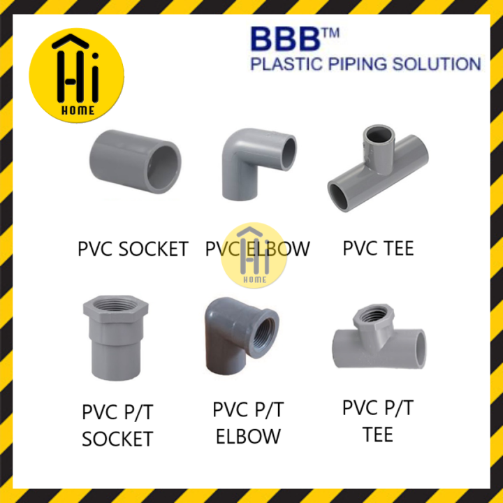 PVC Pipe Fitting Joint PVC Connector Multi Size Plumbing & Bathroom Accessories *BINA PLASTIC ...