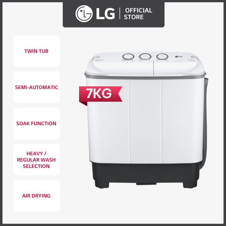 [NEW] LG Washing Machine Twin Tub 7 kg Wash Capacity P700N | Lazada PH