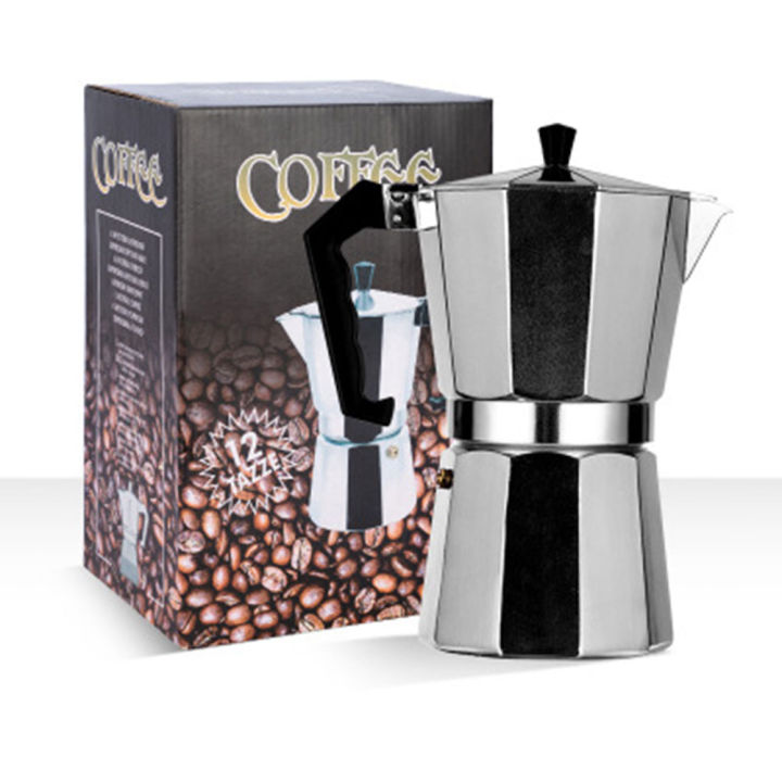 LF Free Ship Aluminum Mocha Coffee Pot Rapid Stovetop Coffee Brewer ...