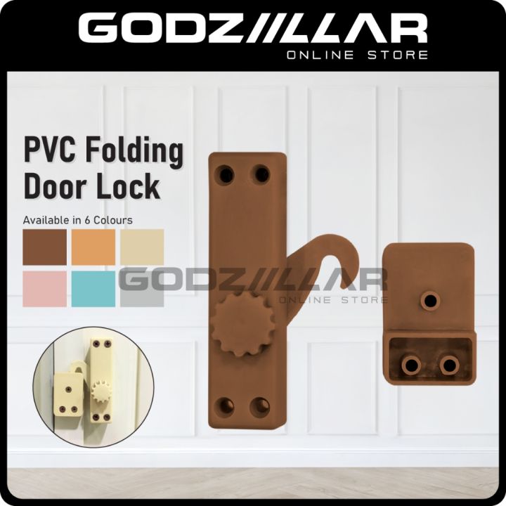 (6 Color) PVC Folding Door Lock With Screw PVC Door Lock Handle Sliding ...