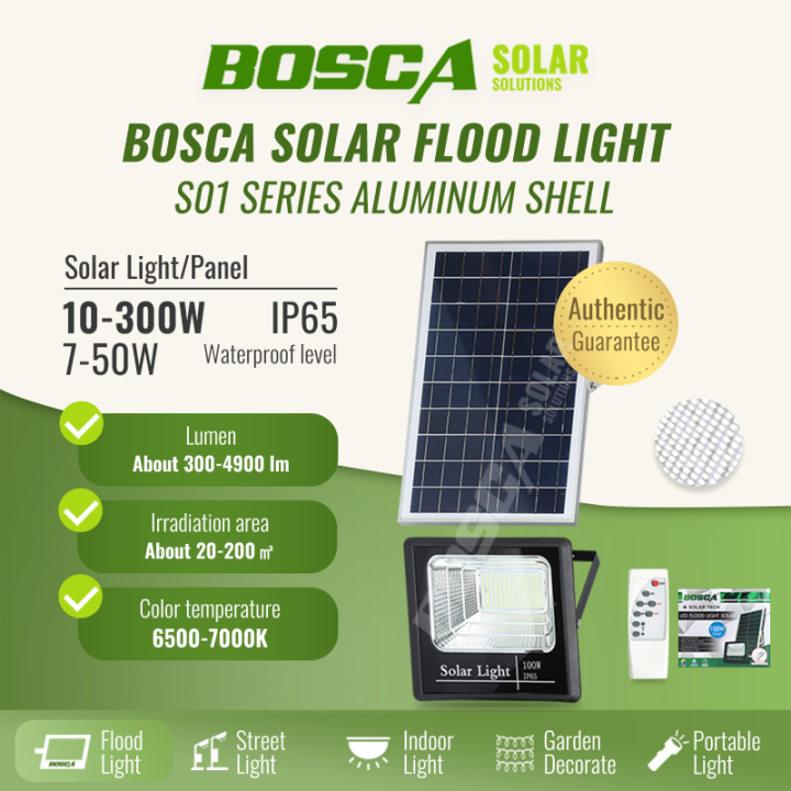 BOSCA 500W Solar Light Outdoor Light Sensor Light White LED Light IP67 ...