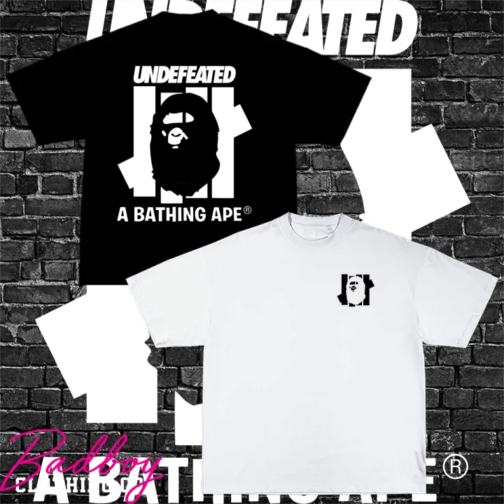 Undefeated X Bape Collab Graphic Shirt DTF Front And Back | Lazada PH
