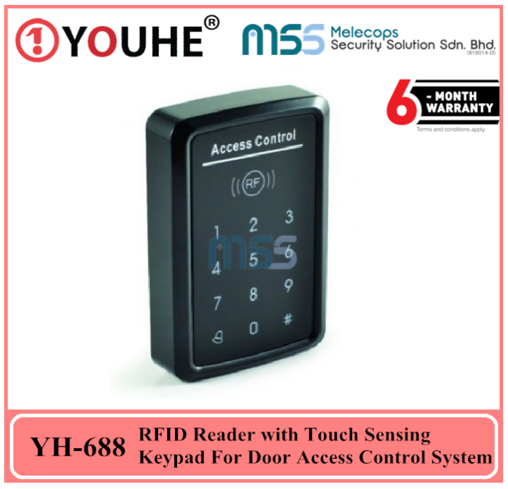 YOUHE YH-688 RFID Reader with Touch Sensing Keypad for Door Access ...