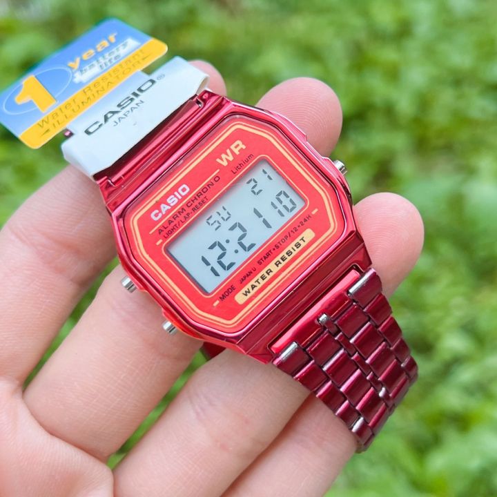 Watchtime นาฬิกาข้อมือแฟชั่น คาสิโอ ระบบดิจิตอล สายเลท มีหลายสี สวมใส่ ...