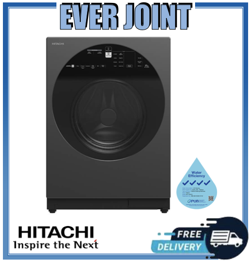 Hitachi BD-120XGV [12kg] Front Load Inverter Washing Machine Free Towel ...