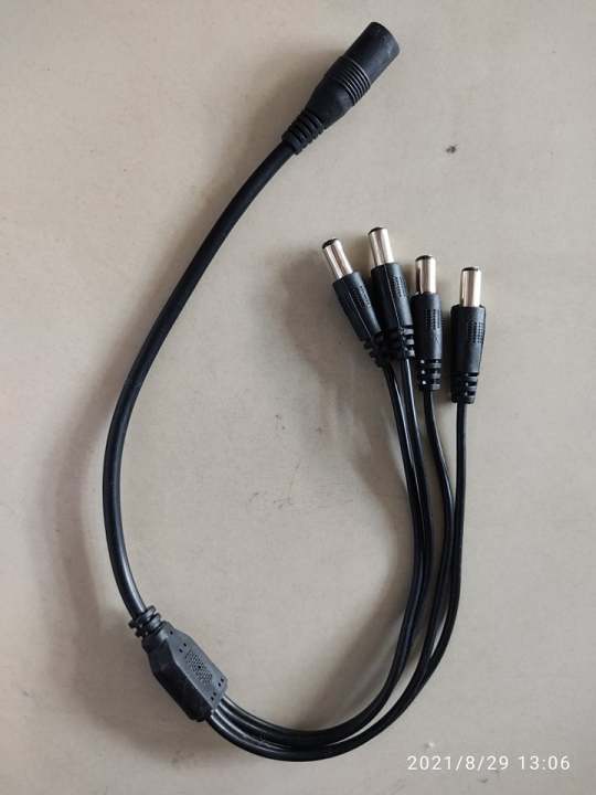 4in1 4 Way 1 Female to 4 Male DC Power Splitter Y Shape Octopus ...