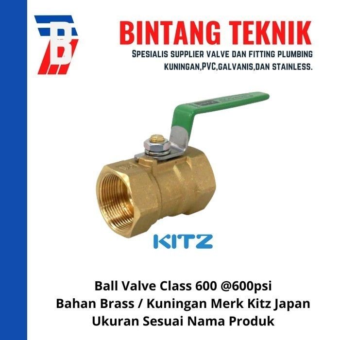 Ball Valve 1/2" inch Kuningan Kitz Class #600 W.O.G | Lazada Indonesia