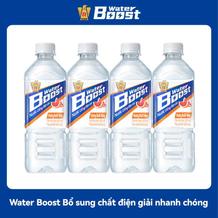4 Chai Nước Giải Khát Water Boost Cung Cấp Khoáng Chất (555ml/chai ...