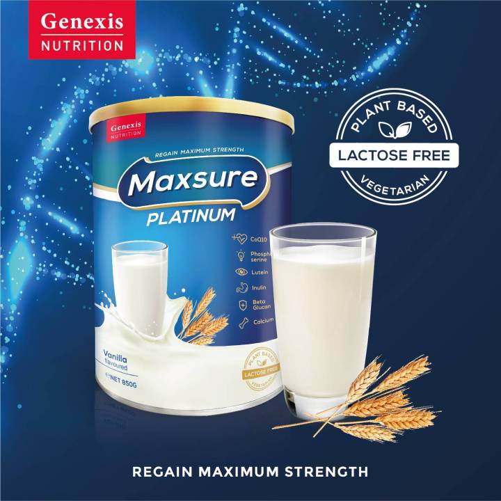 Maxsure Platinum Oat Milk Powder - Lactose Free Milk 850g with 23 ...