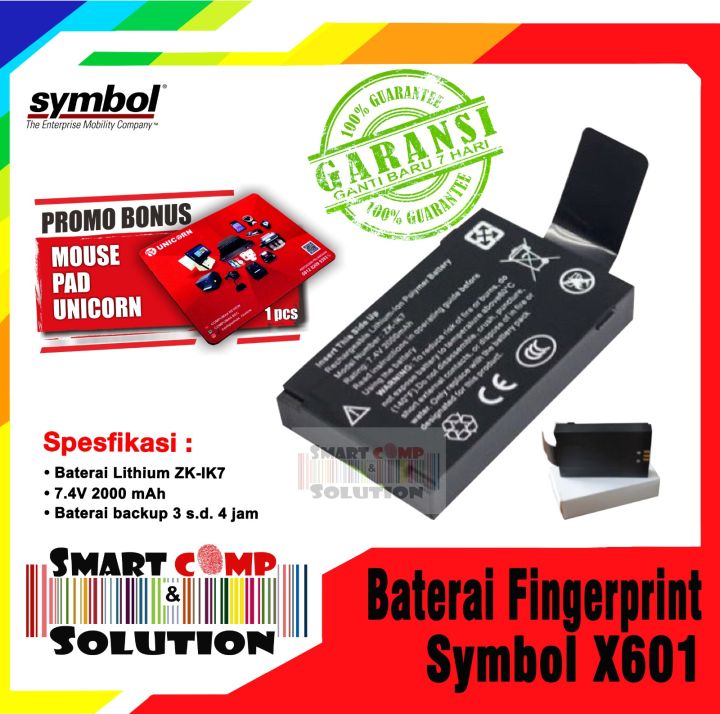 Baterai Battery Batre Fingerprint lithium ZK-IK7 7.4V 2000mAh Solution ...
