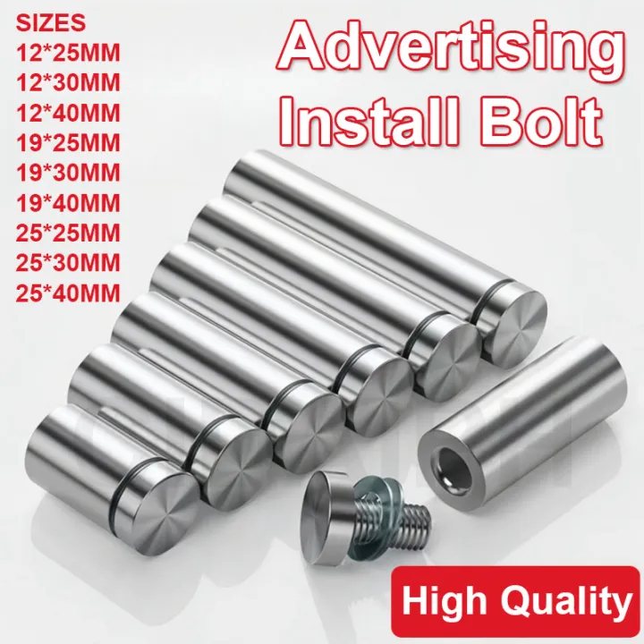 1Pcs Stainless Stand Off Bolt Advertising Nail Bolt Advertising Install ...