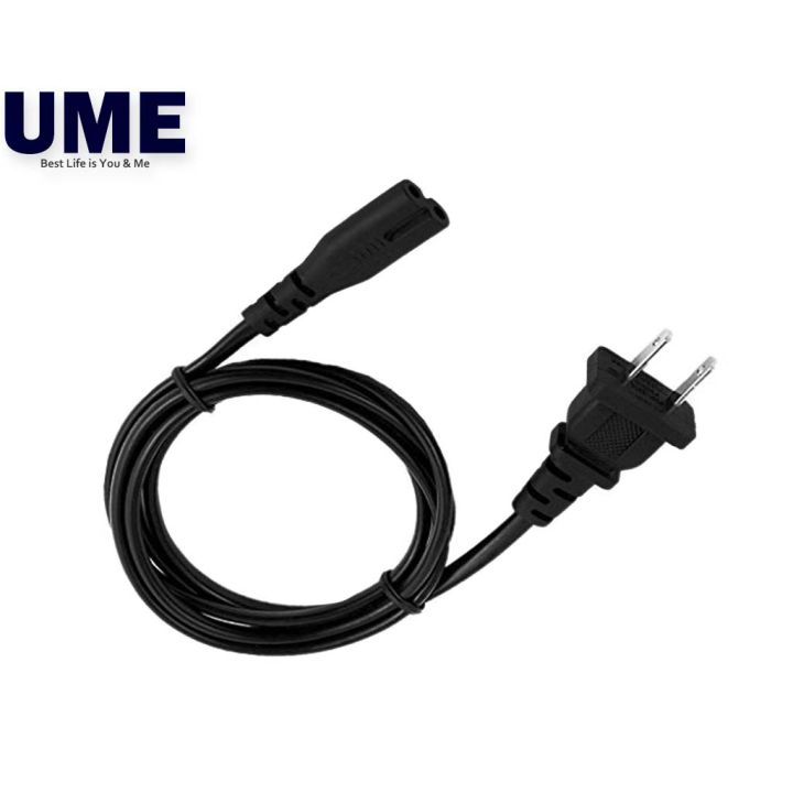 US 2 Prong 2 Pin AC Power Cord Cable Charge Adapter or PC Laptop PS2 ...