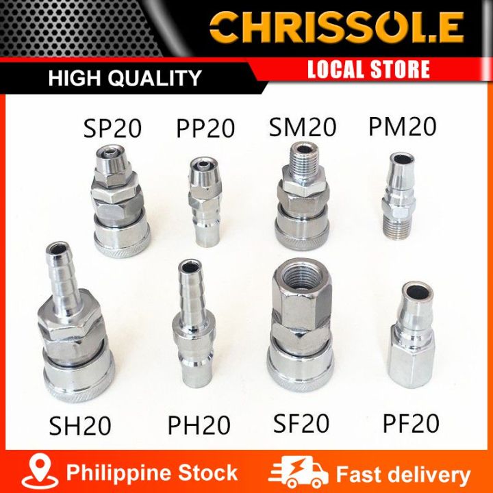 【Chrissole】Quick Release Coupler Air Pneumatic Hose Coupling Connector ...