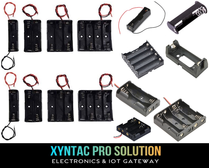 AA AAA 18650 [High Quality] Battery Holder With Leads DC Wires Battery ...